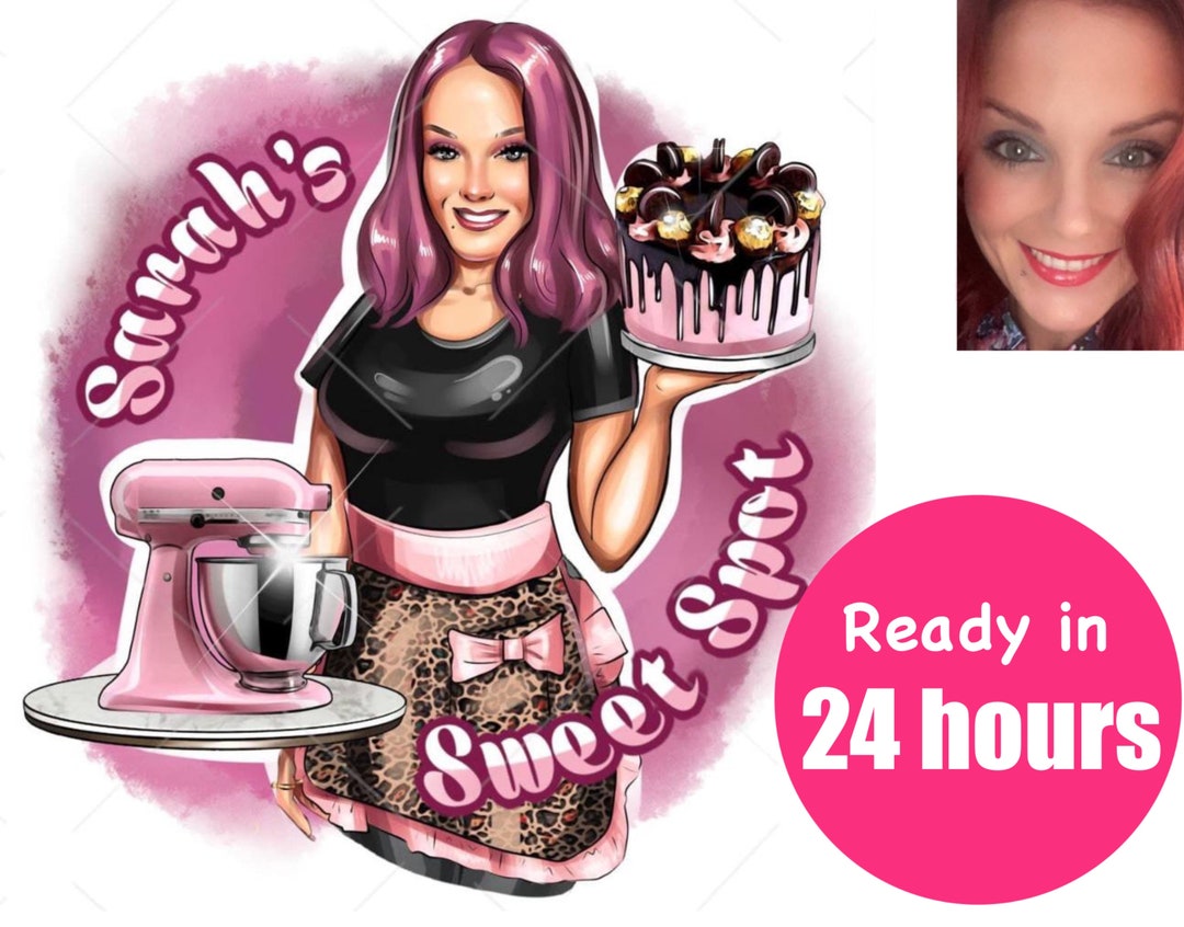 Chef Logo Design, Baker Cartoon Logo, Dessert Maker Logo, Business Logo ...