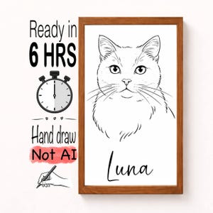 Pet Line Portrait - Painting From Photo, Dog Line Art, Digital Print ...