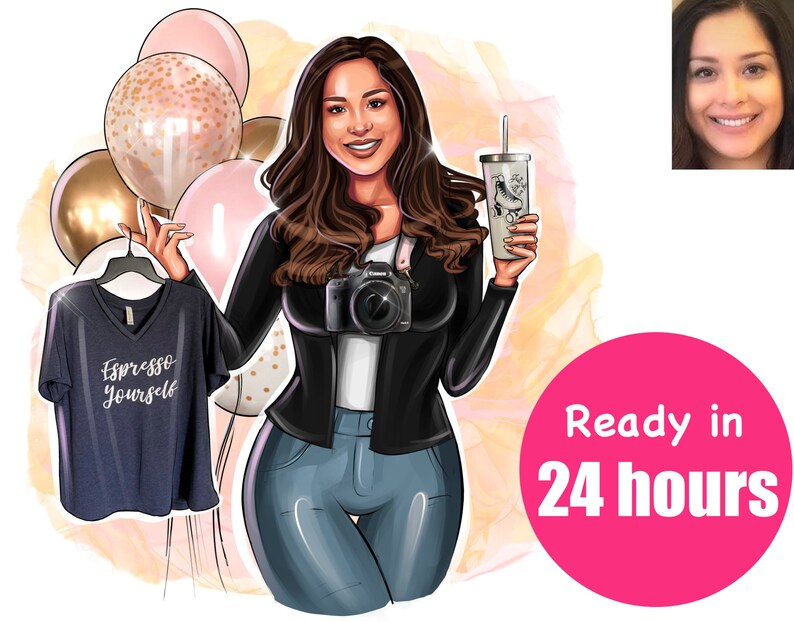 Cartoon Portrait Logo Cartoon Logo Design Logo for Business - Etsy