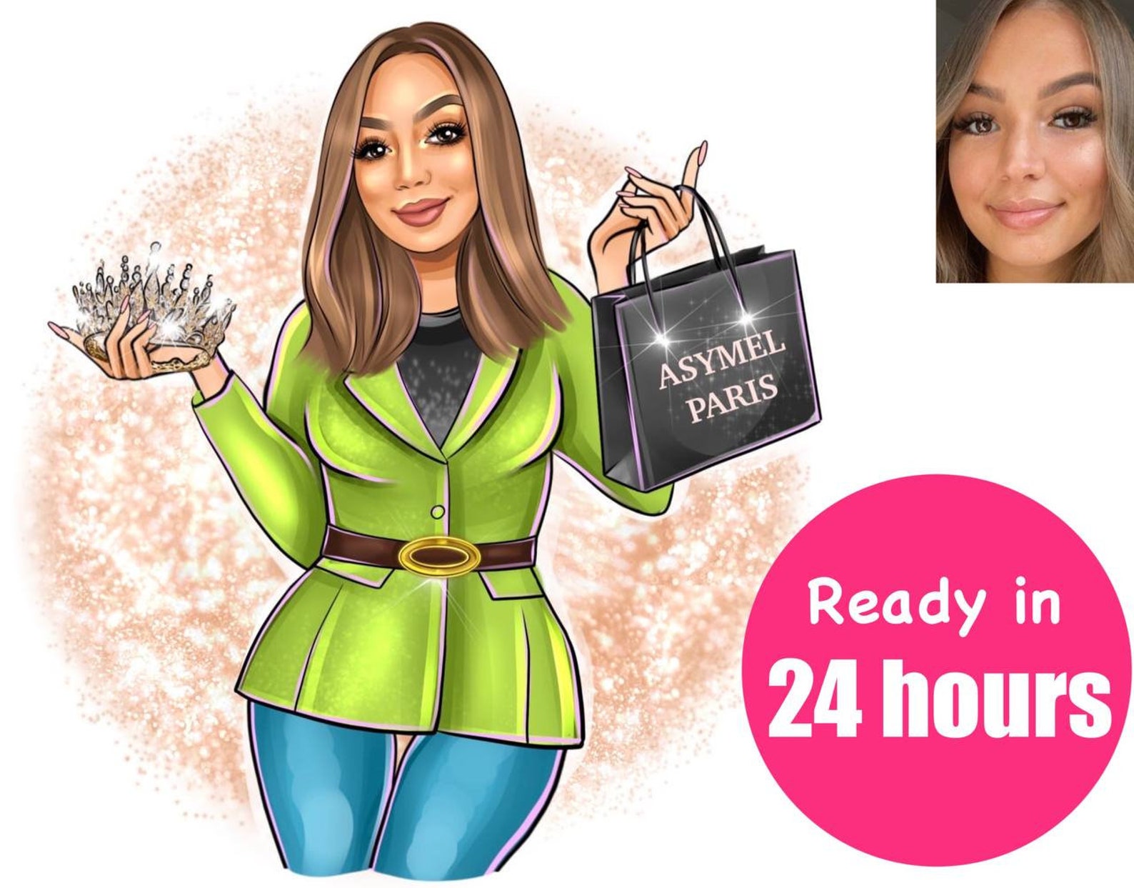 Cartoon Portrait Logo, Custom Cartoon Logo, Portrait Logo for Business ...