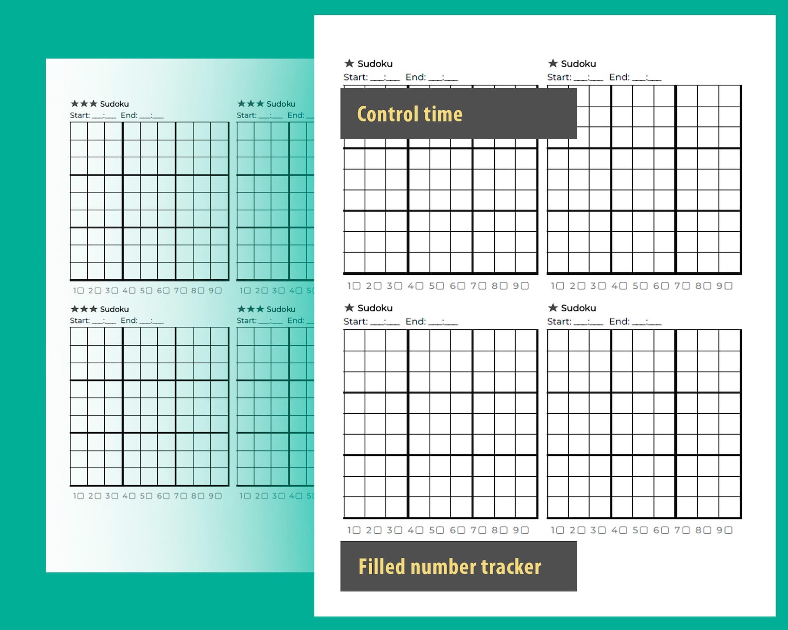 Blank Sudoku Printable – Two Versions of Sudoku Blank Grids to Print ...