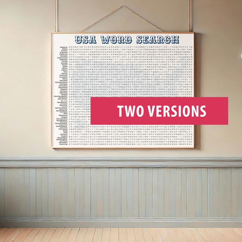 Giant USA Word Search Puzzle: Find the 50 States in This Big Word Find ...