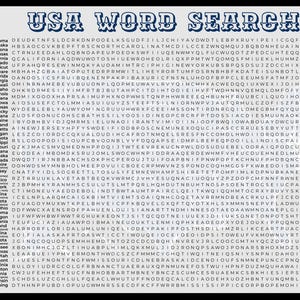 Giant USA Word Search Puzzle: Find the 50 States in This Big Word Find ...
