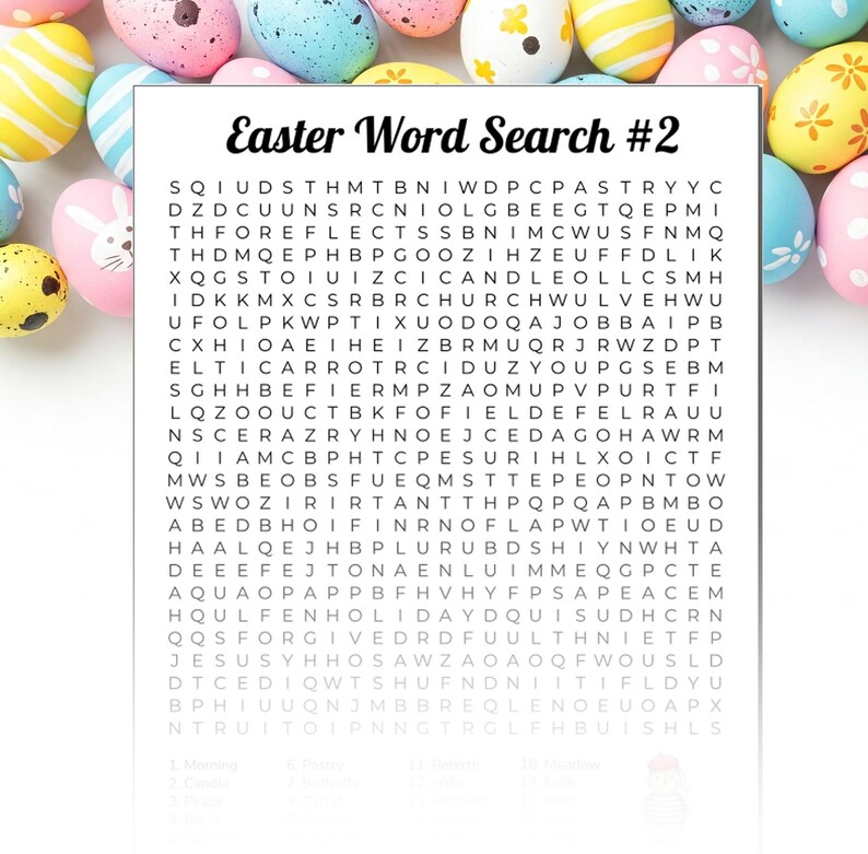 6 Easter Activity Sheets: 3 Easter Crossword Puzzles and 3 Easter Word ...