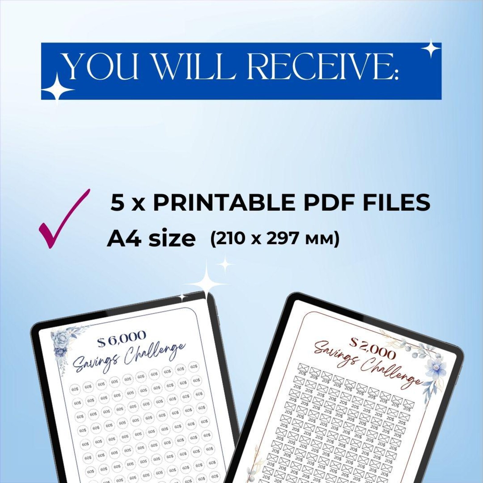 2K Savings Challenge Printable, 5K Envelope Challenge, Money Savings ...