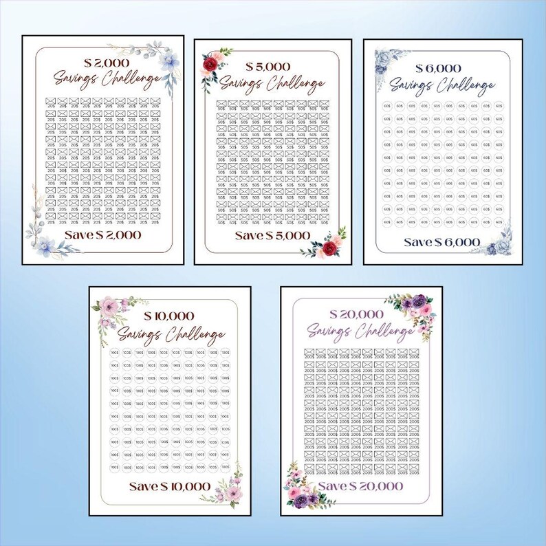 2K Savings Challenge Printable, 5K Envelope Challenge, Money Savings ...