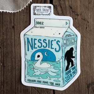 Nessie Milk Carton STICKER - Etsy