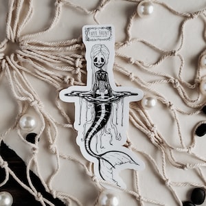 Jelly Bones STICKER- Mermaid Skeleton Jelly Girl -spooky Cute - Goth - Etsy