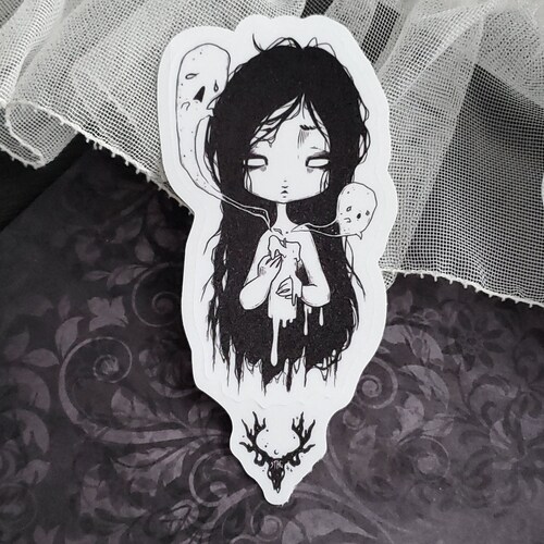 Ghost Girl Sticker - Etsy