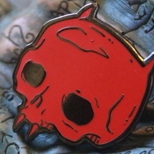 Skull Enamel Lapel Pin Skull Pin - Etsy