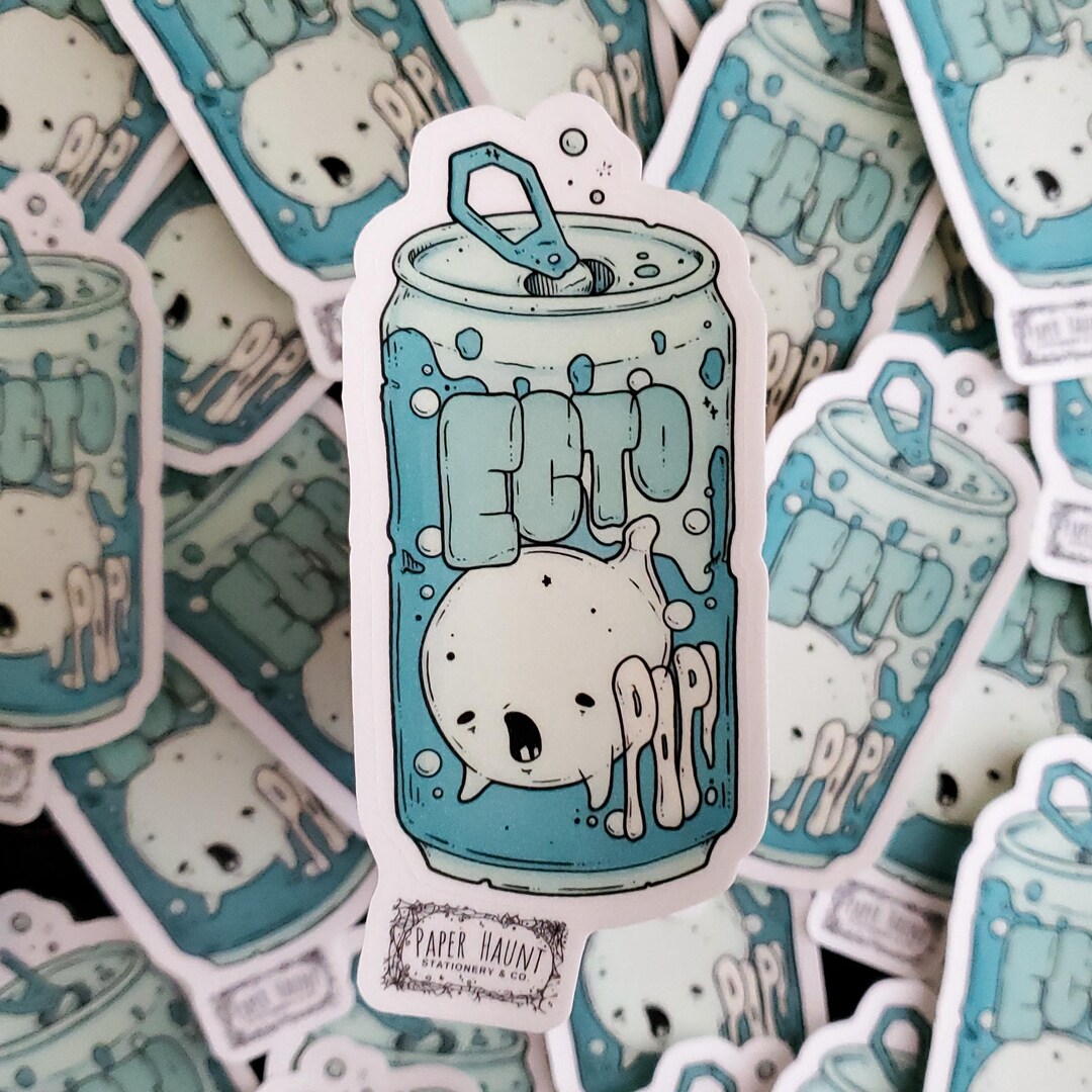 GHOST Soda Can STICKER, Spooky Cute Goth- Ecto Pop - Etsy