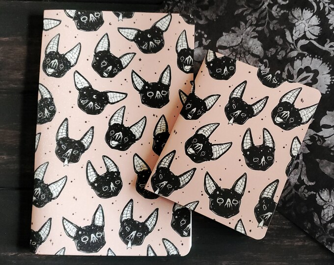Bat Note Book Pink - Etsy