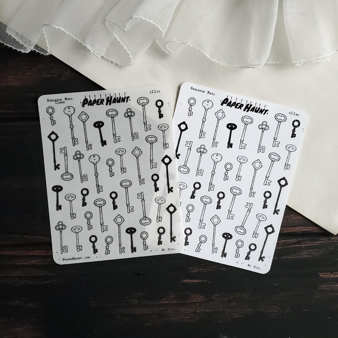 Skeleton Key Planner STICKER Sheet Set - Etsy