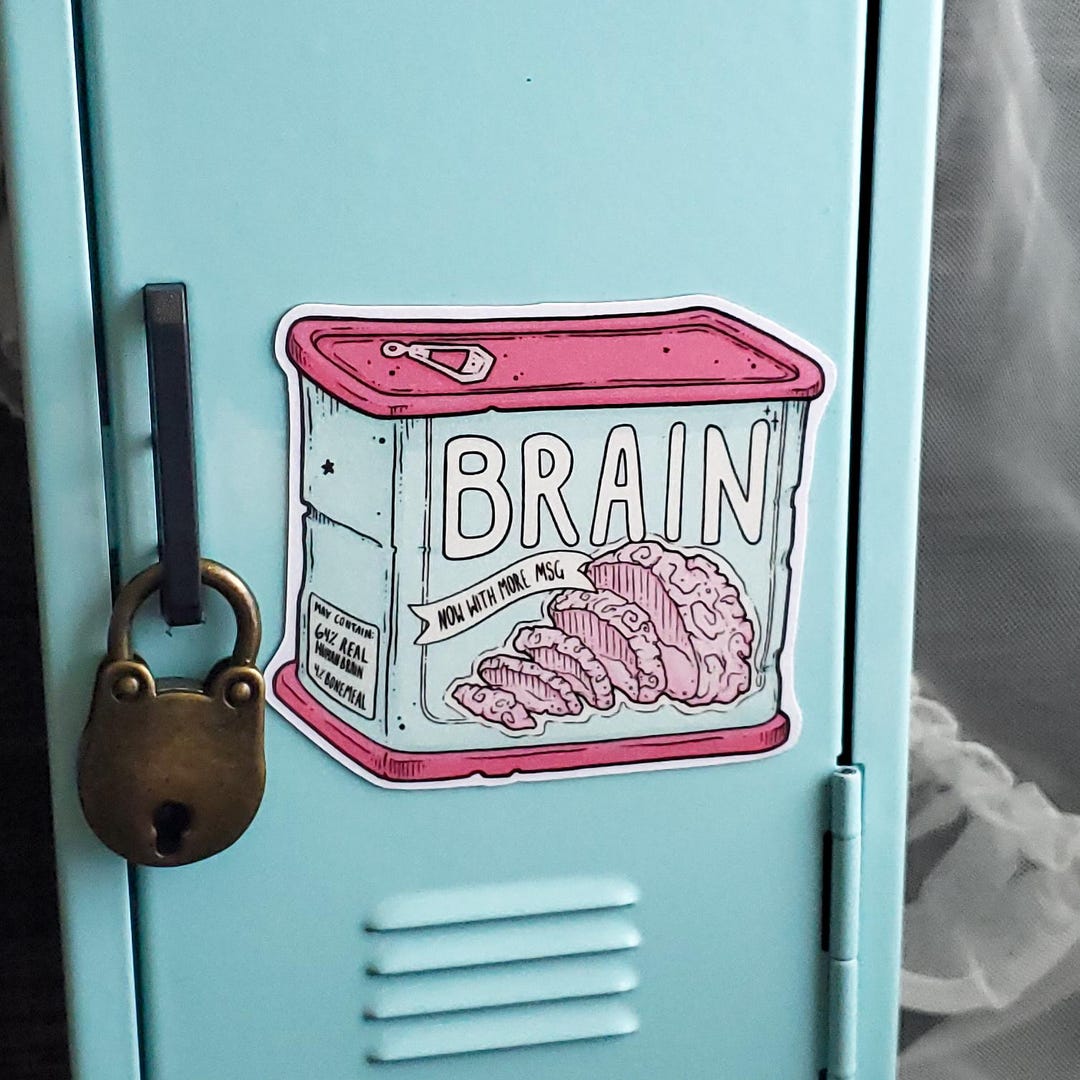 Canned Brains Magnet – Zombie Spam Parody – Creepy Cute Undead Pantry ...