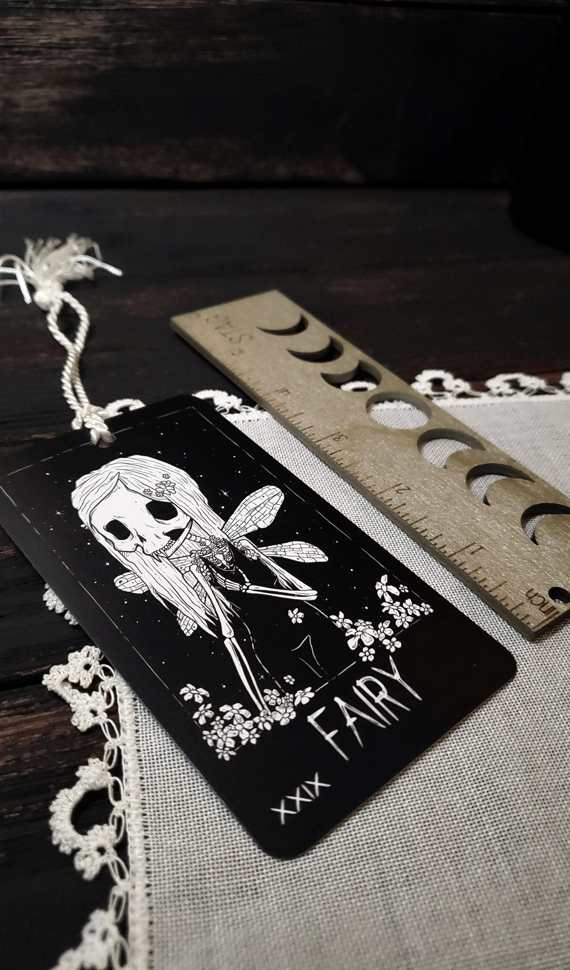 The Fairy Oracle Card Bookmark Skeleton Fairy - Etsy