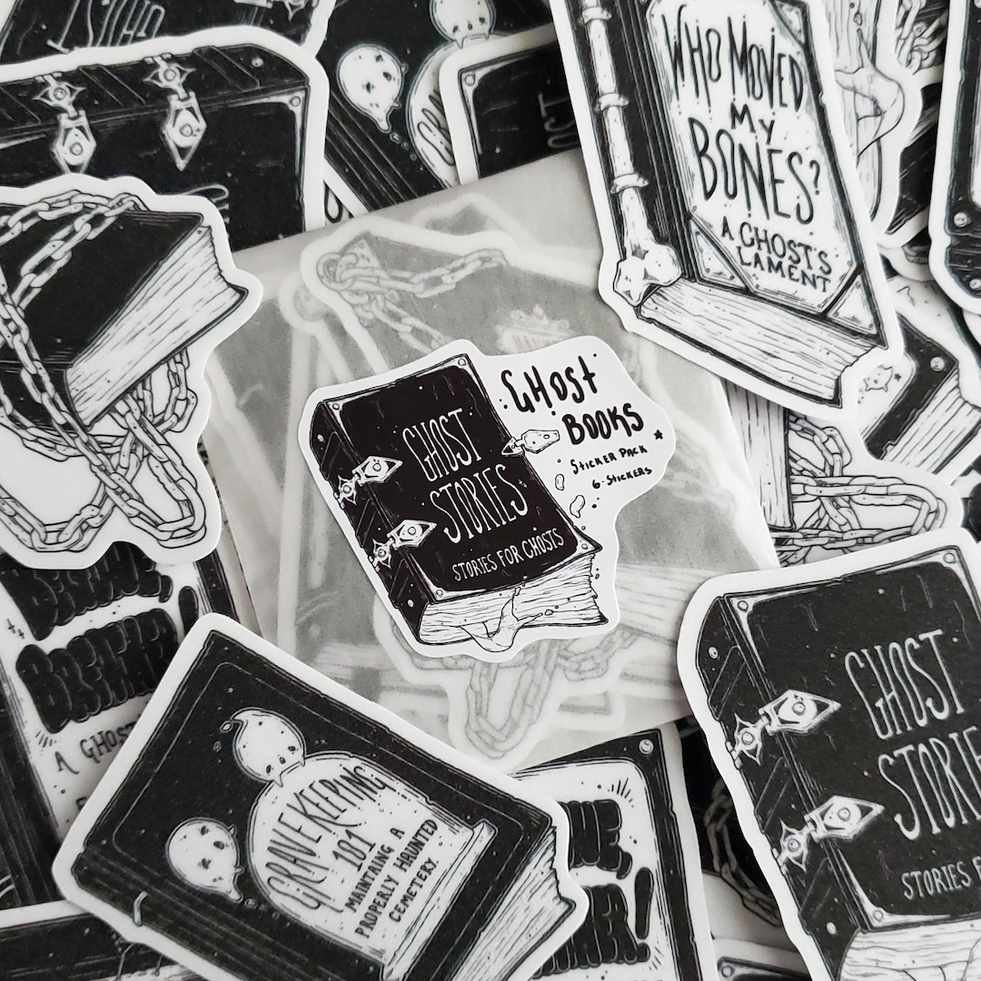 Ghost Books STICKER Pack | Vinyl Sticker Bundle | Spooky Cute - Goth ...