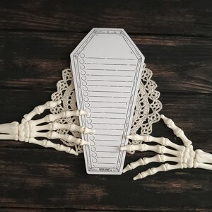 Coffin List Notepad- Spooky Cute Goth Stationery - Etsy