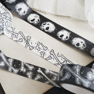 Skull and Bone WASHI Tape, Spooky Cute - Etsy