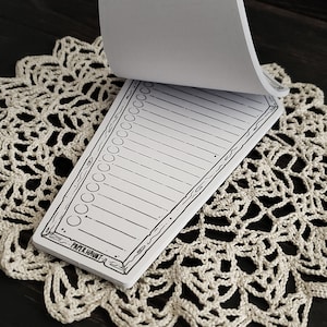 Coffin List Notepad- Spooky Cute Goth Stationery - Etsy