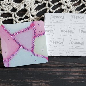 Stitches Zombie STICKY Note, Pastel Goth - Etsy