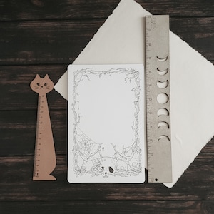 Dark Forest Note Pad- Spooky Cute Goth Stationery - Etsy