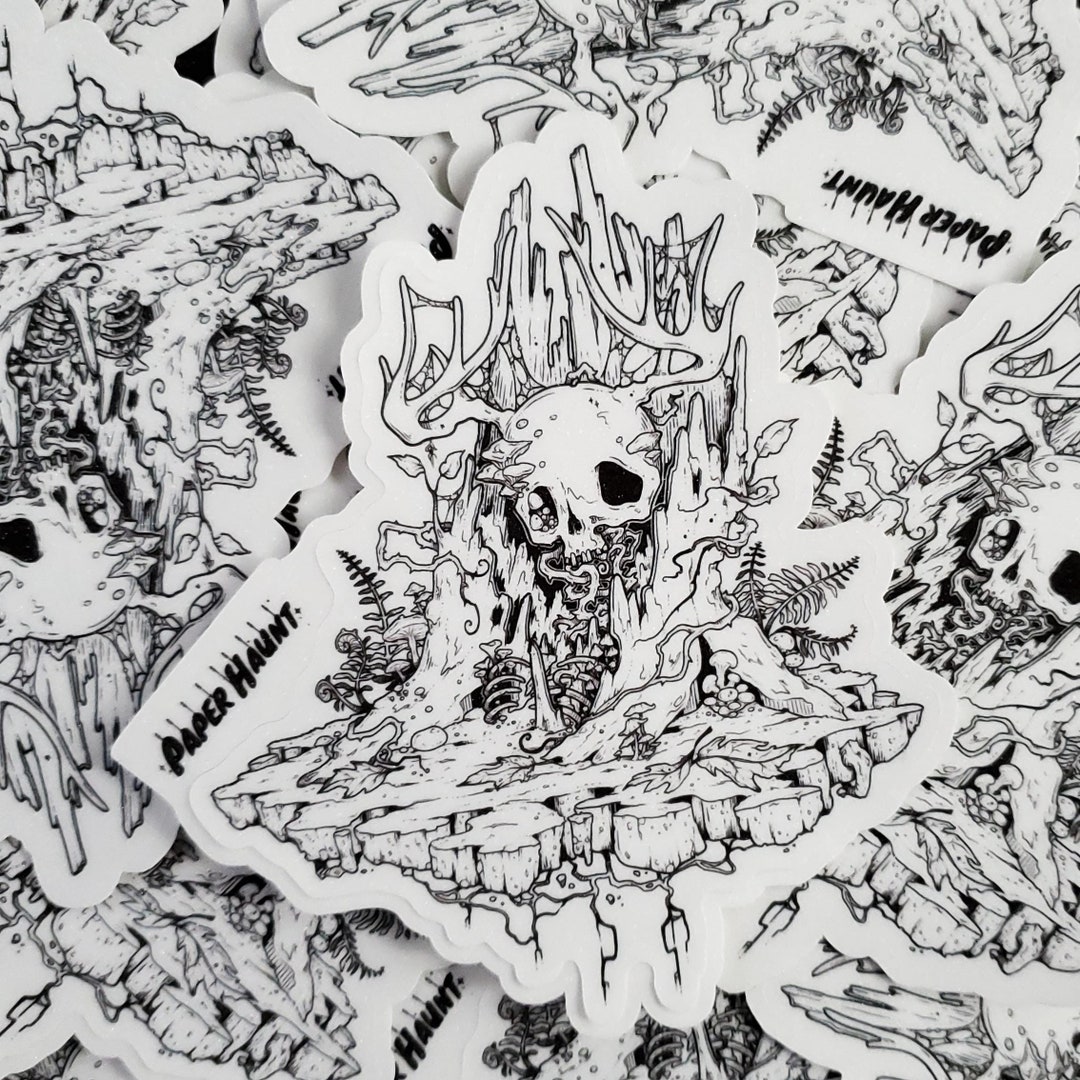 The Shaman's Crypt- Sticker- Spooky Cute Goth - Etsy