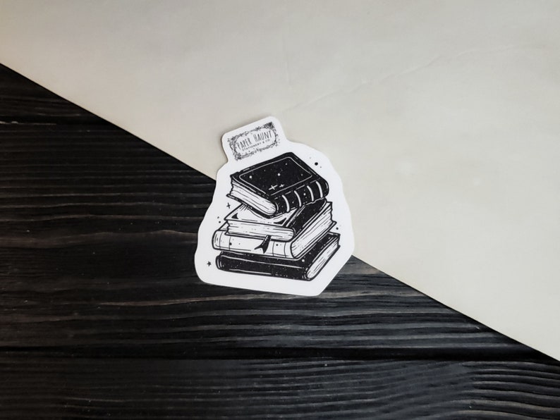 Witchy Book Stack Sticker - Spooky Cute - Goth - Etsy
