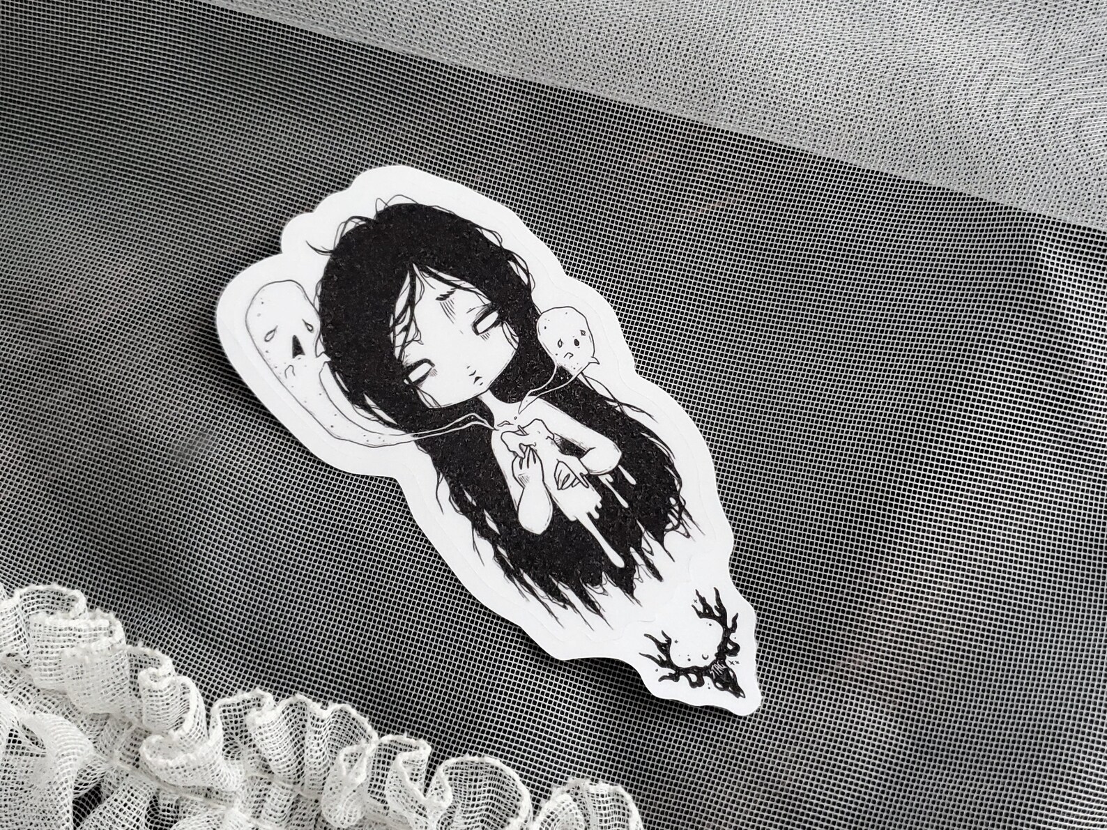 Ghost Girl Sticker - Etsy