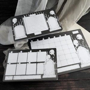 Graveyard Haunts Planner Notepads - Tear-away Calendar - Tombstones and ...