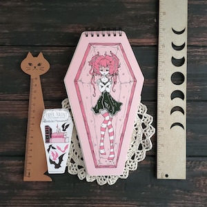 Pink Coffin Vampire Reusable Sticker Book - Etsy