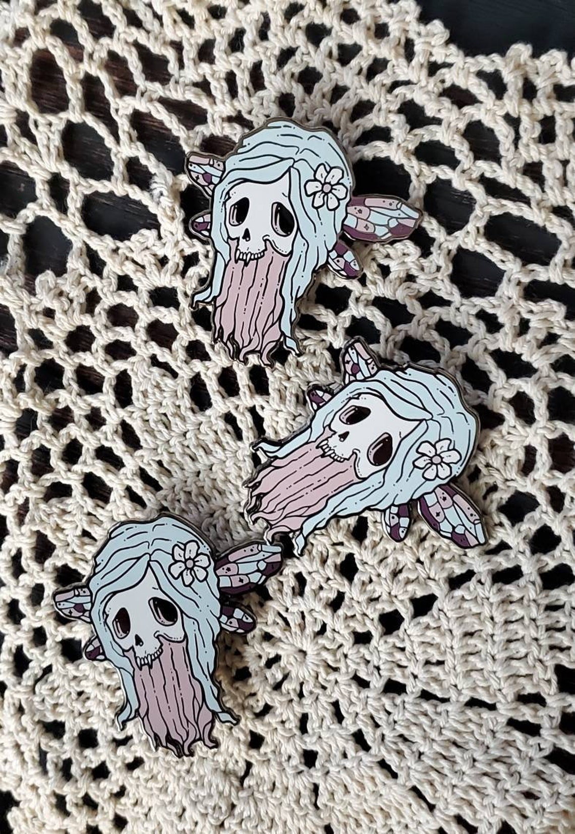 Daisy Bones pin skeleton fairy | Etsy