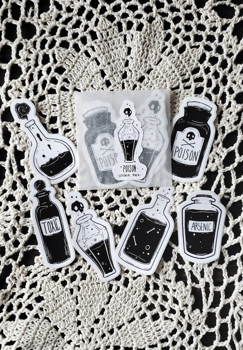 Creepy Cute Poison Gothic STICKER Pack - Etsy