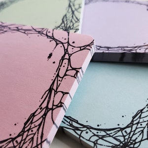 Pastel Goth Spider Web STICKY Notes - Etsy