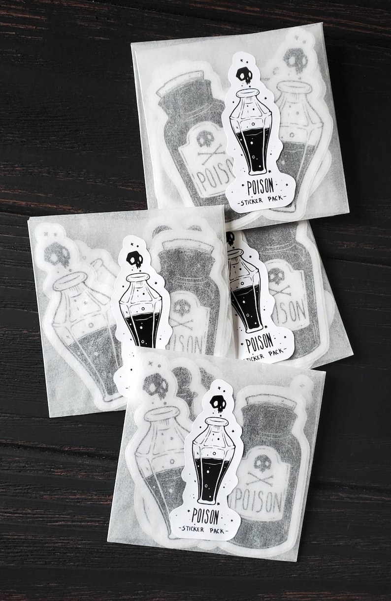 Creepy Cute Poison Gothic STICKER Pack - Etsy
