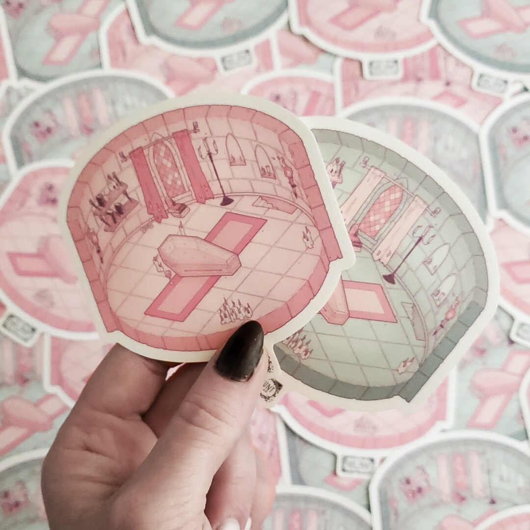 Vampire's Crypt Sticker- Isometric Tower Room - Spooky Cute - Pastel ...
