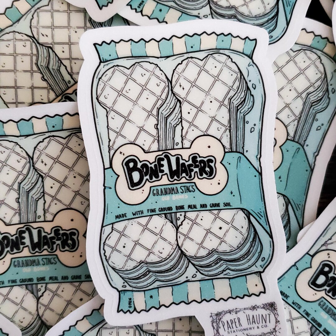 Bone Wafers Cookie Sticker- Spooky Cute - Goth - Etsy