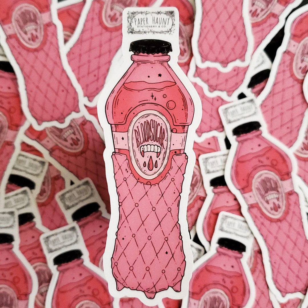 Blood Sugar Soda Bottle STICKER- Vampire Food- Spooky Cute - Pastel ...