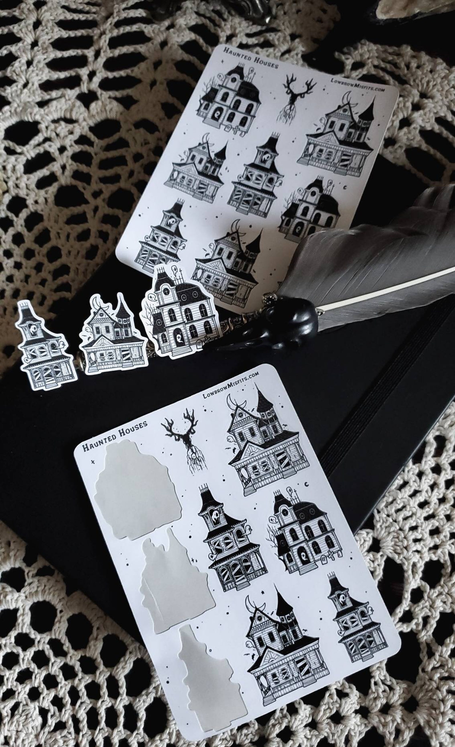 Haunted House STICKER Sheet Spooky Cute - Etsy