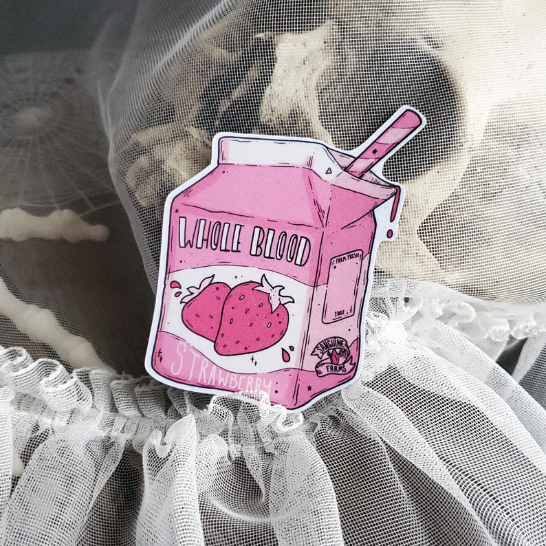 Vampire Milk Magnet – Creepy Cute Goth Milk Carton – Spooky Kawaii ...