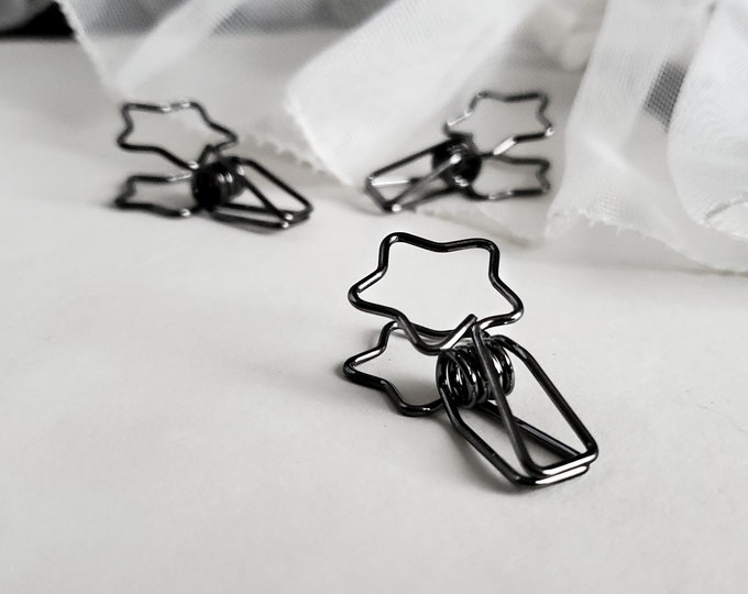 Star Binder Clip Set Paperclips, Spooky Cute, Goth - Etsy