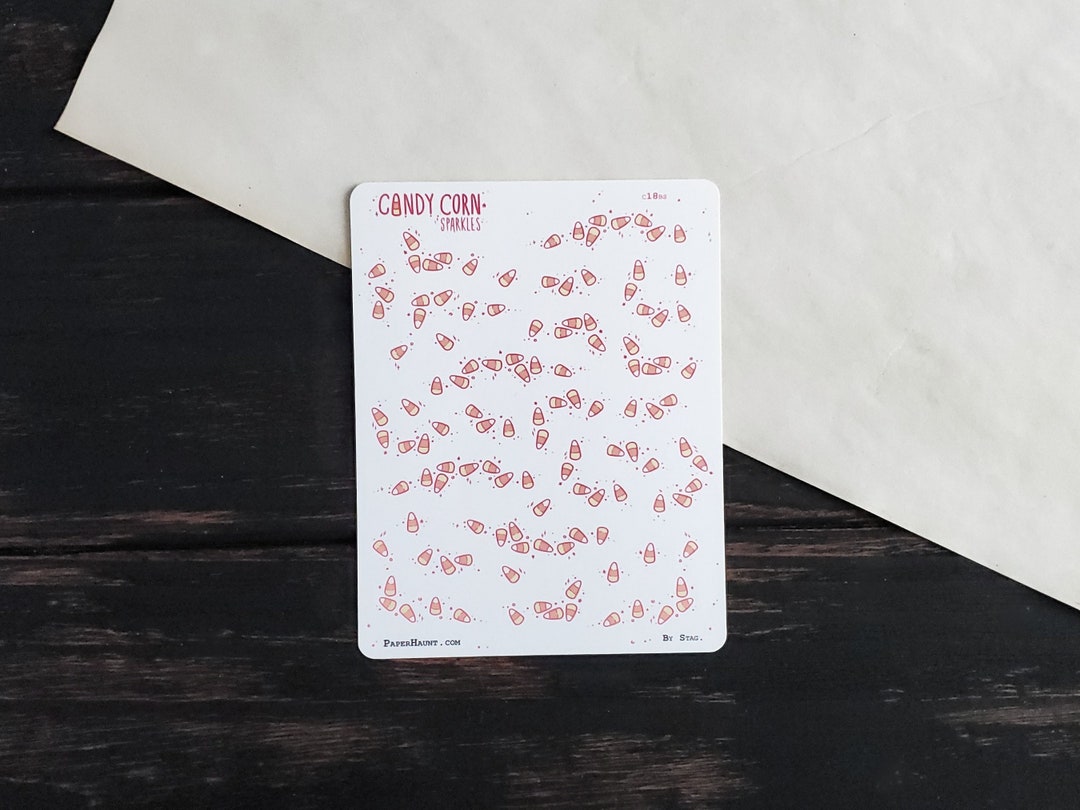 Candy Corn Sparkles - Sticker Sheet - Halloween - Spooky Cute - Planner ...