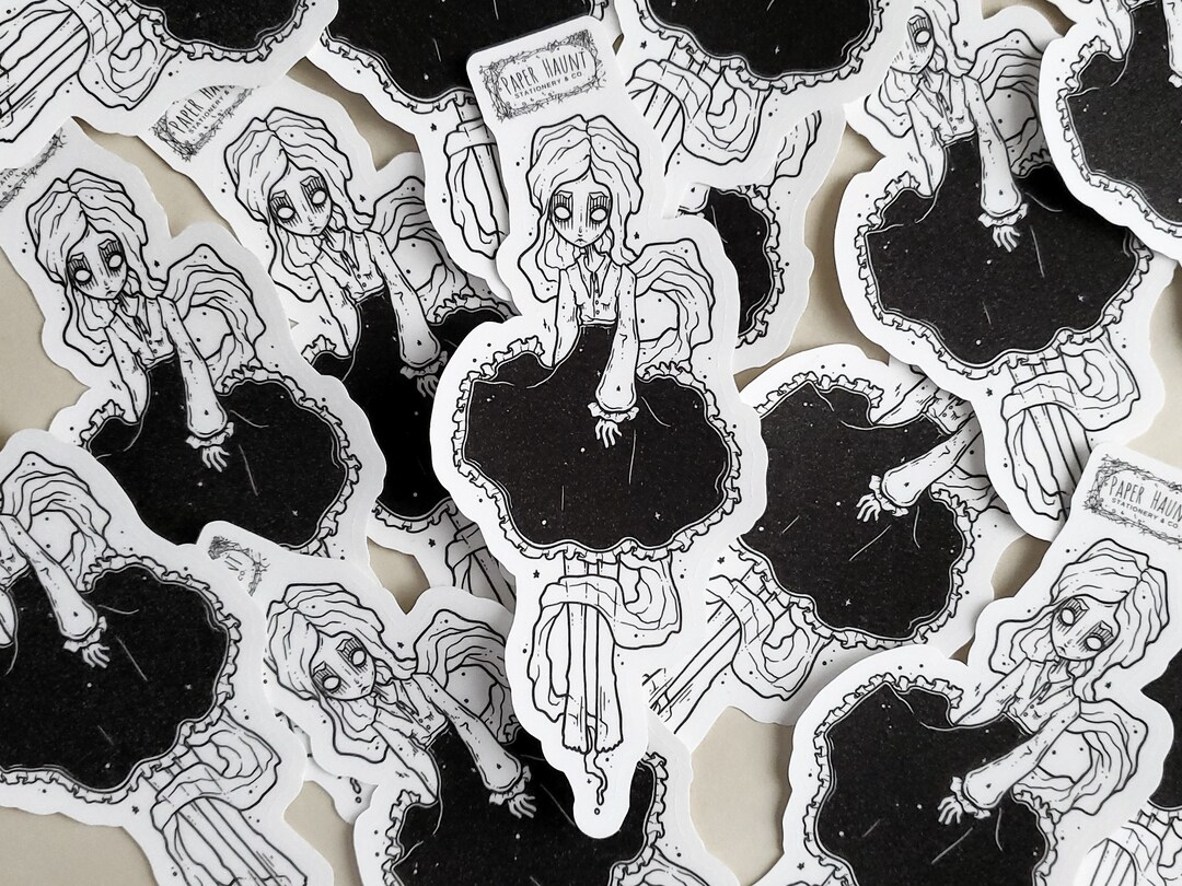 Ghost Girl Sticker Spooky Cute - Etsy