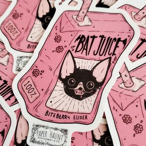 Bat Juice STICKER- Vampire Juice Box- Spooky Cute - Pastel Goth - Etsy