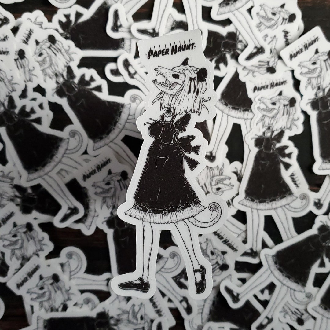 Possum Sticker Lady of the Forest Spooky Cute Goth - Etsy