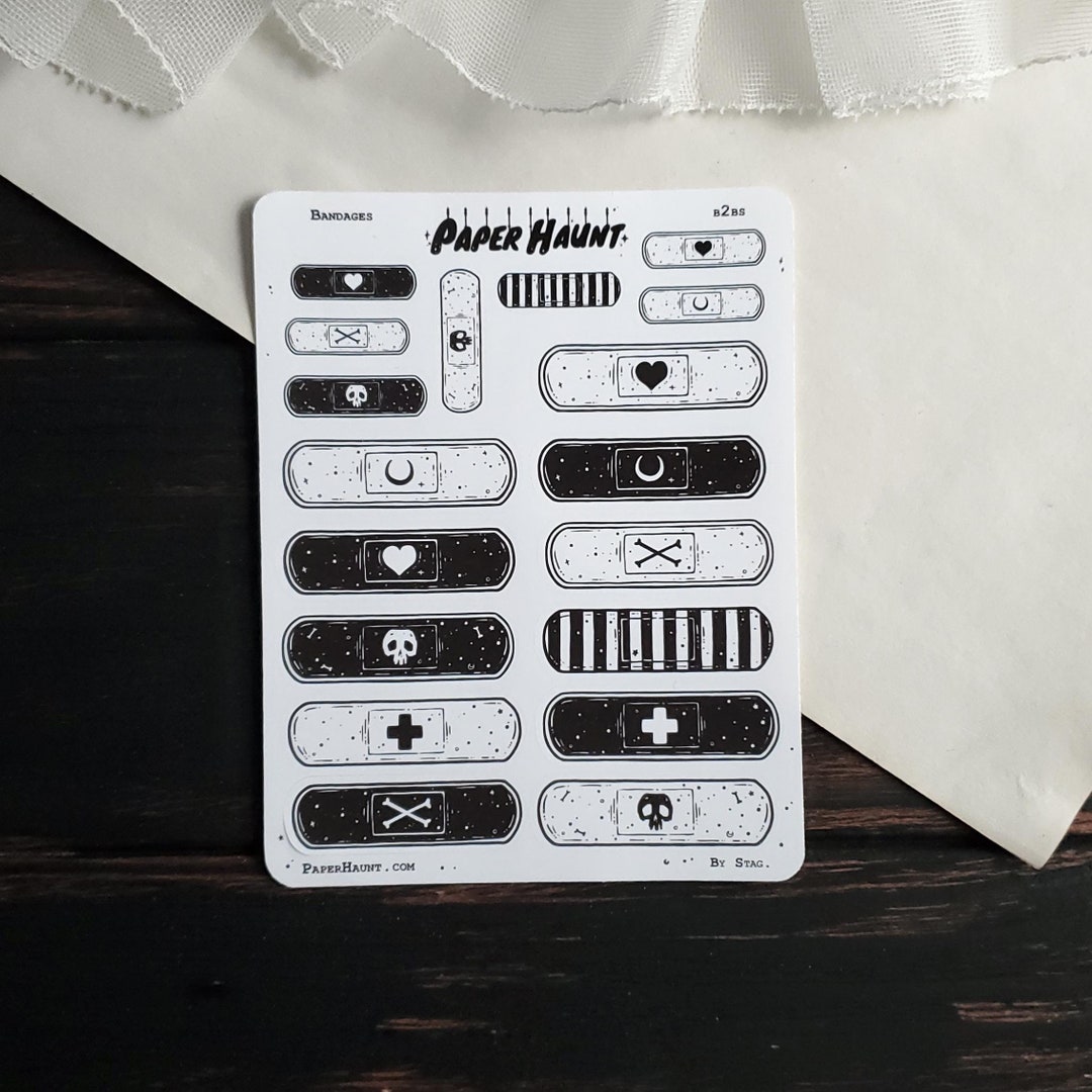 Bandaid Planner STICKER Sheet -goth Bandages - Etsy