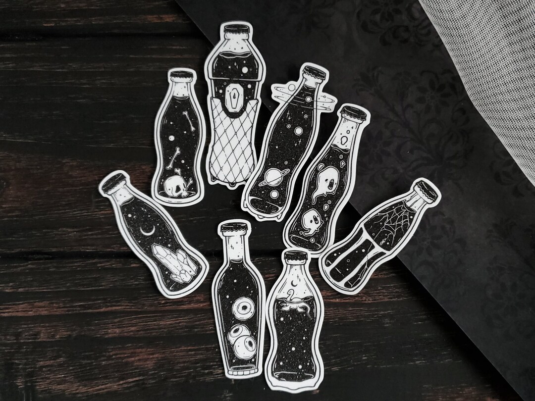 Spooky Soda Bottle STICKER Pack - Etsy