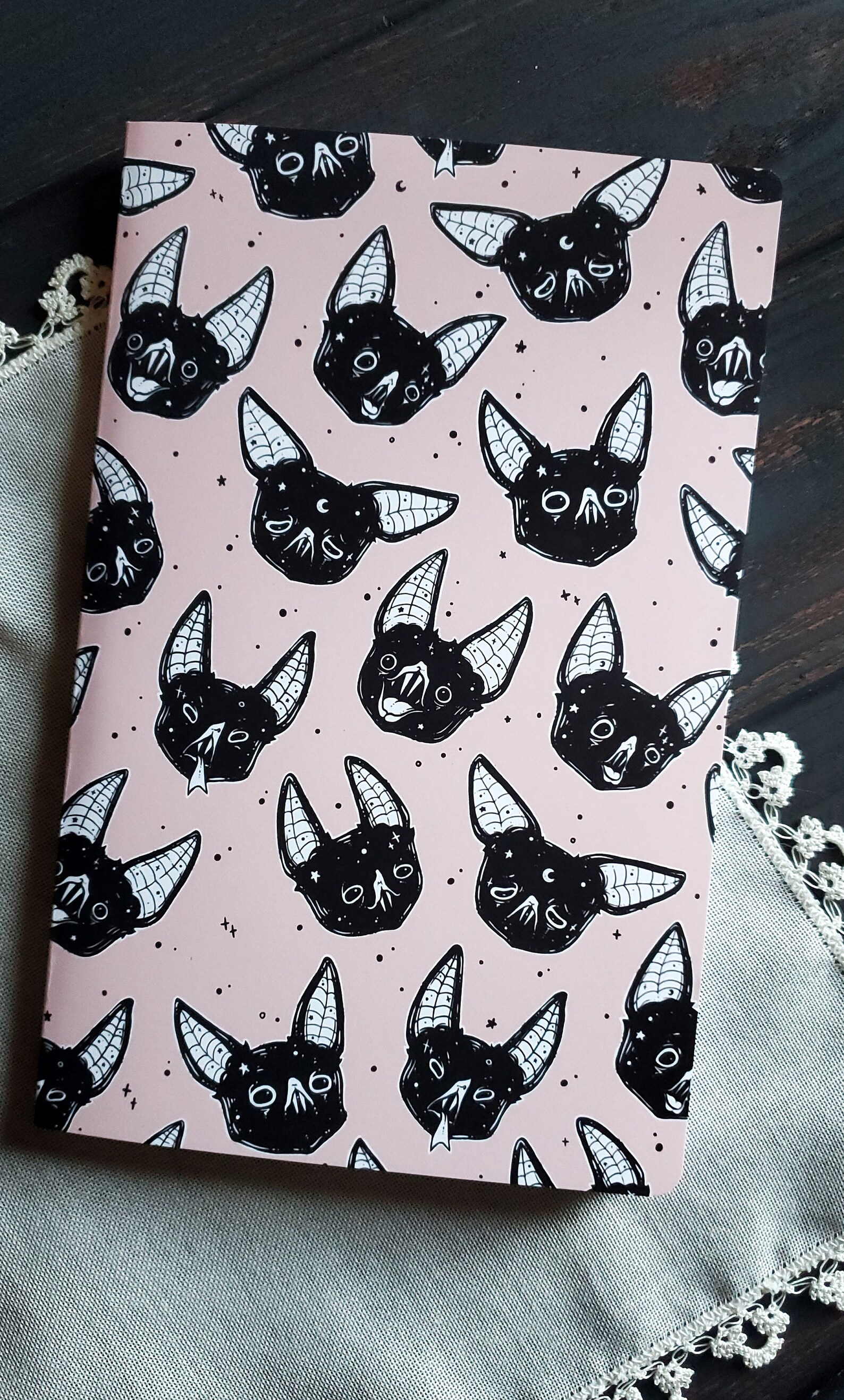 Bat Note Book Pink - Etsy