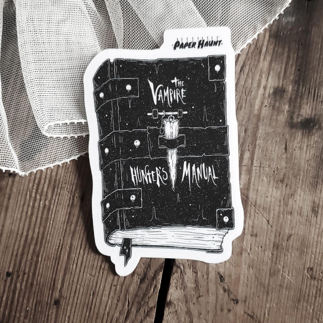 Vampire Hunters Guide Vinyl STICKER | Spooky Cute - Gothic | Haunted ...