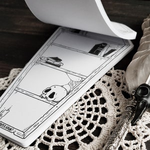 Coffin Bookshelf Notepad- Spooky Cute Goth Stationery - Etsy