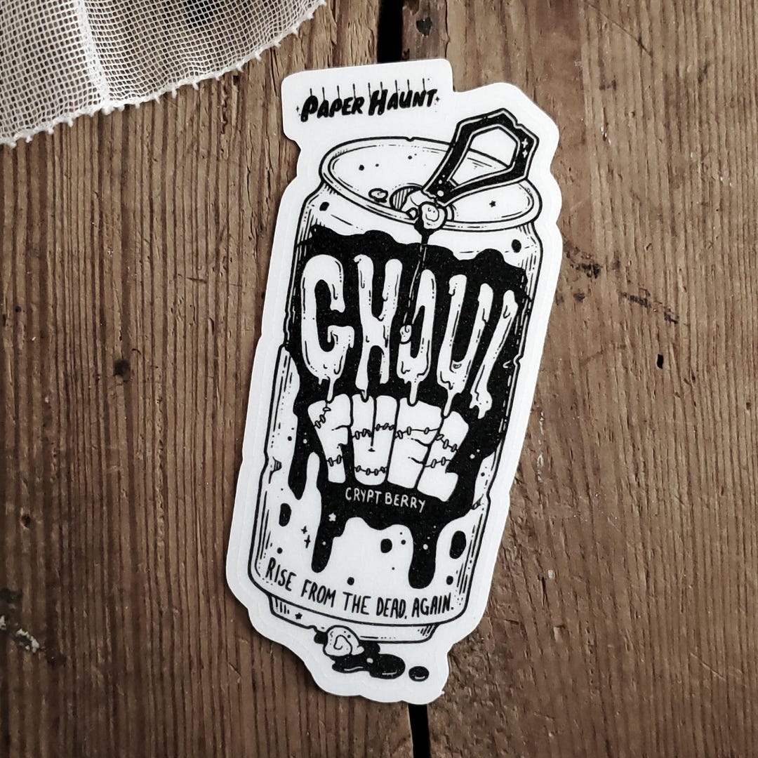 Zombie Soda Can VINYL STICKER | Ghoul Fuel | Spooky Cute Art - Etsy
